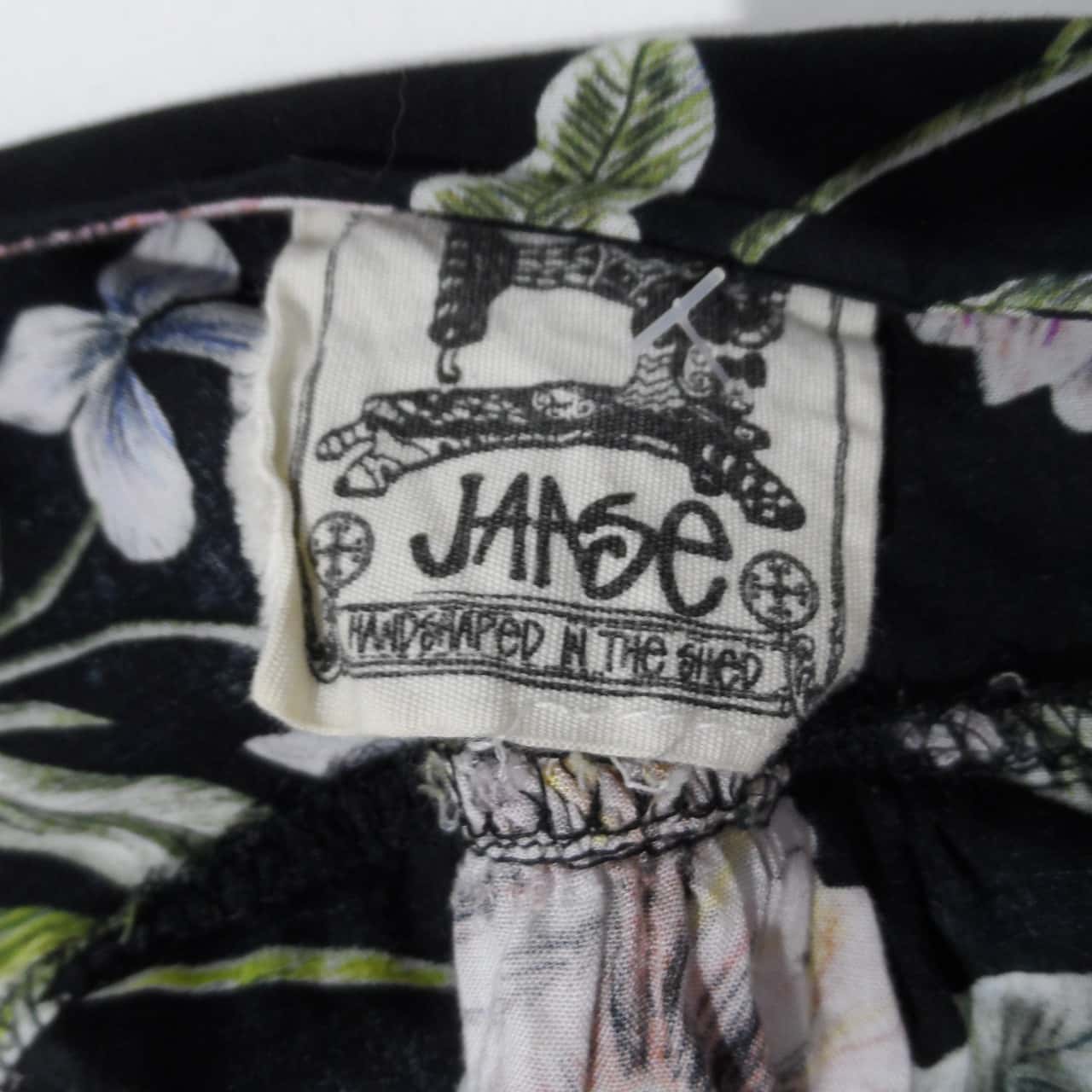 Jaase Womens Size M 3/4 Sleeve Floral Top Black / Floral (s)