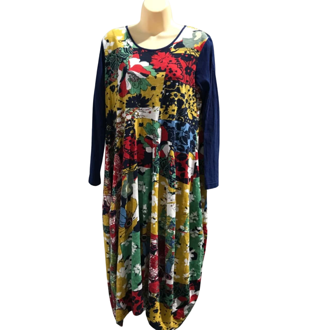Orientique Womens Size 10 Long Sleeve Maxi Boho Floral / Multicoloured ...