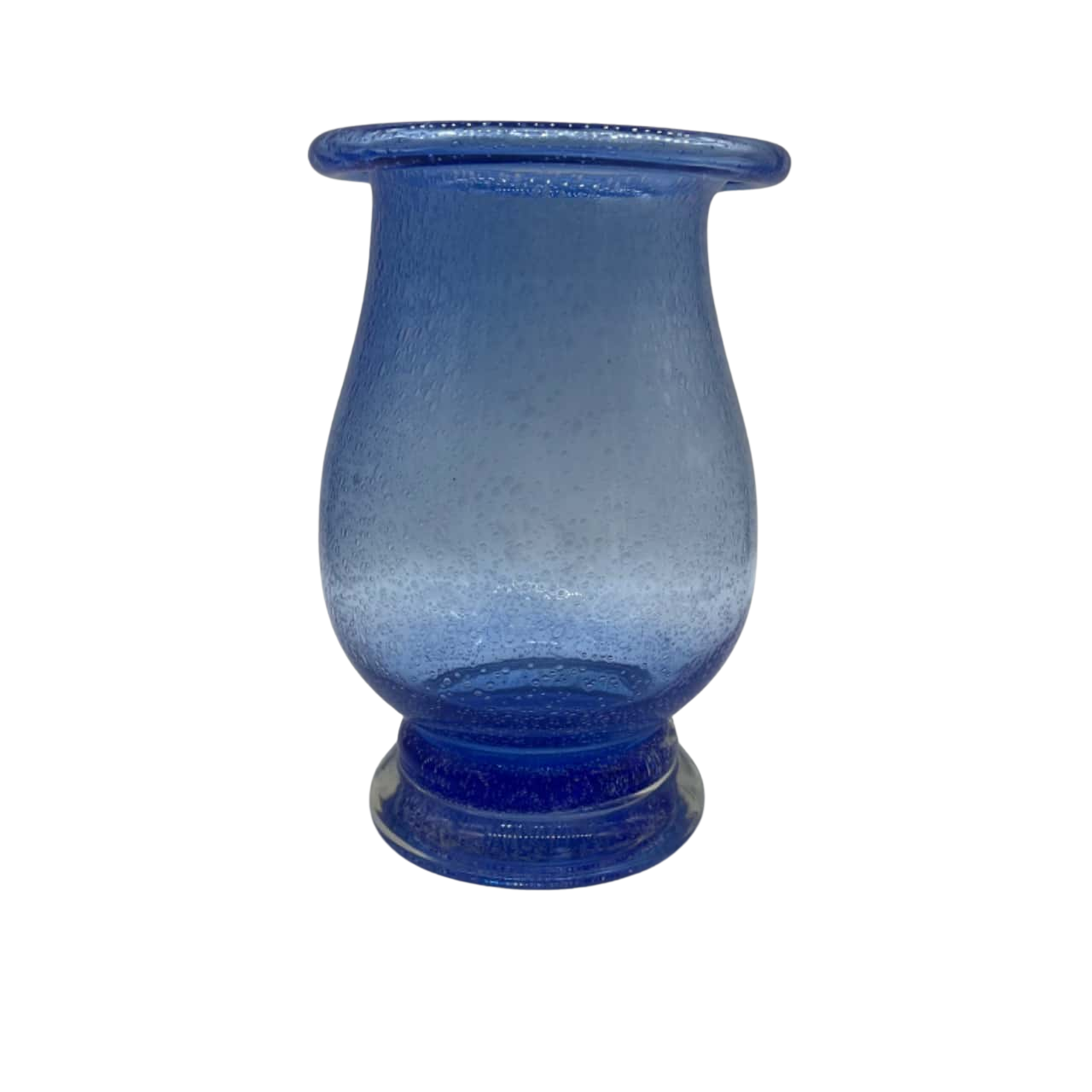 Blue Bubbled Glass Vass