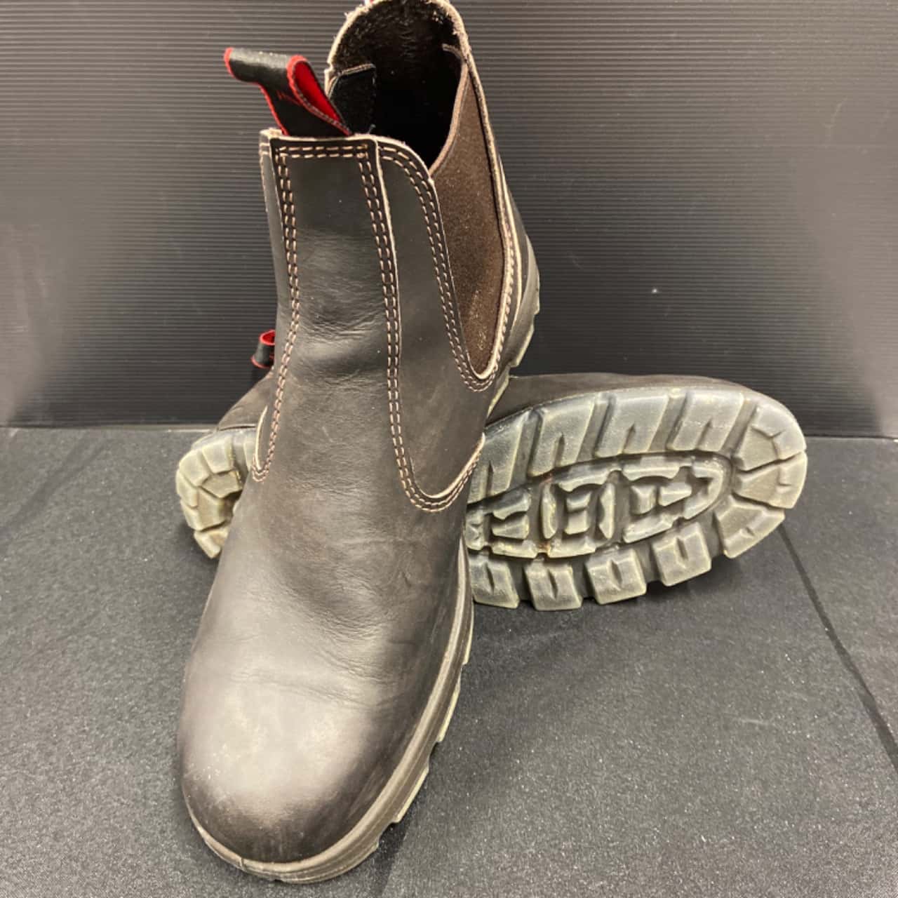 Redback Mens Size 12 / 46 Black / Brown / Red Ankle Boots(s)