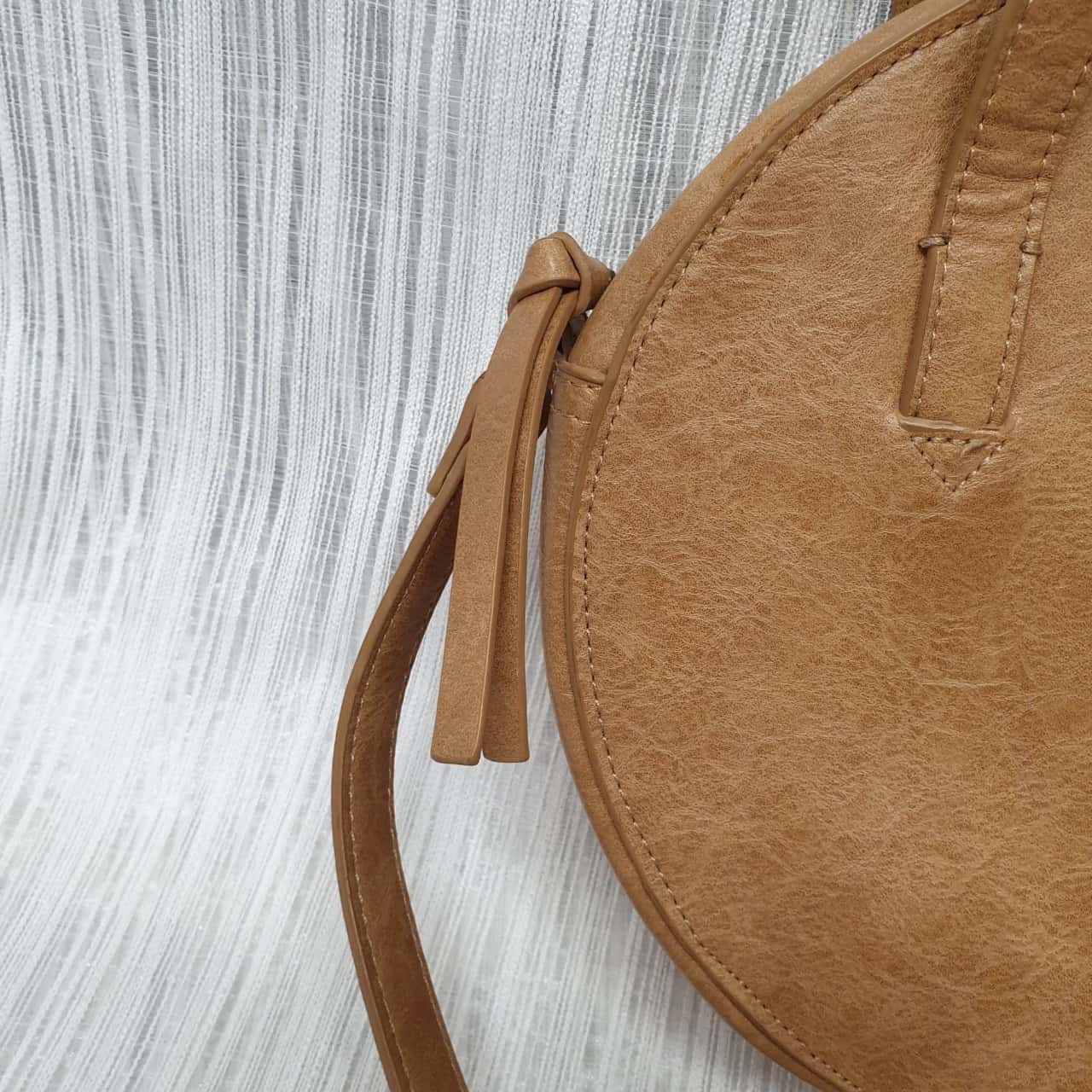 Sportsgirl Very Cute Little Crossbody Round Zip Over Light Brown ...