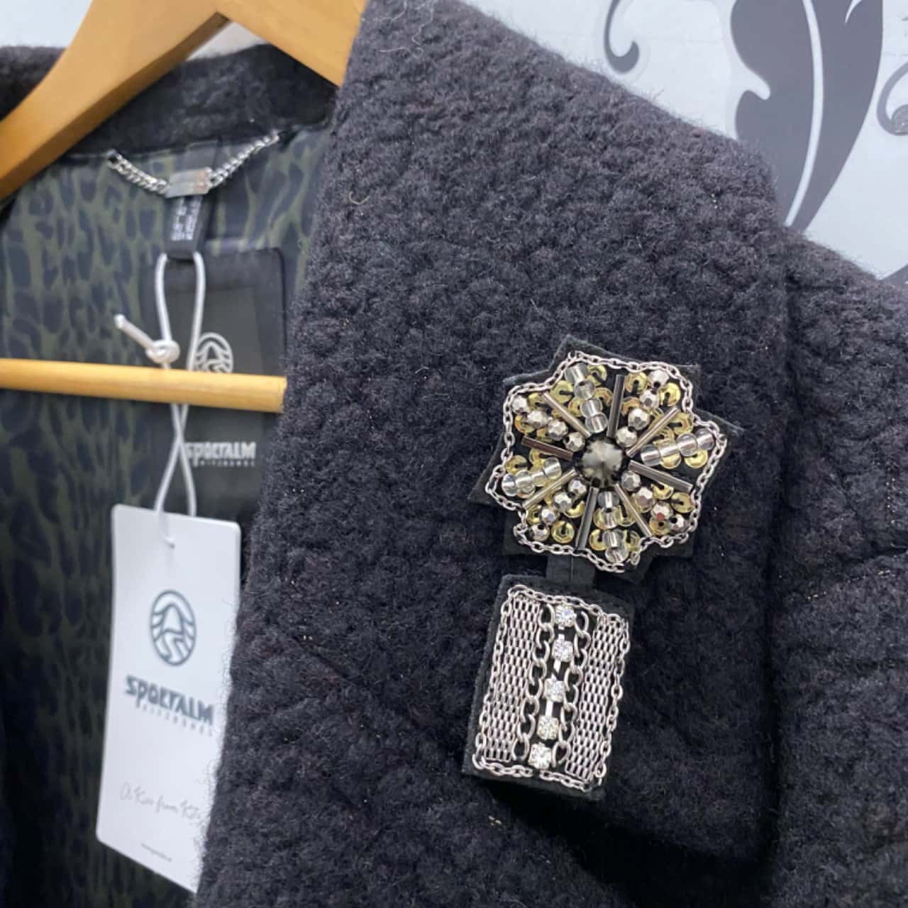 Womens SPORTALM KITZ BUHEL Black Wool Blend Coat Brand New(s)