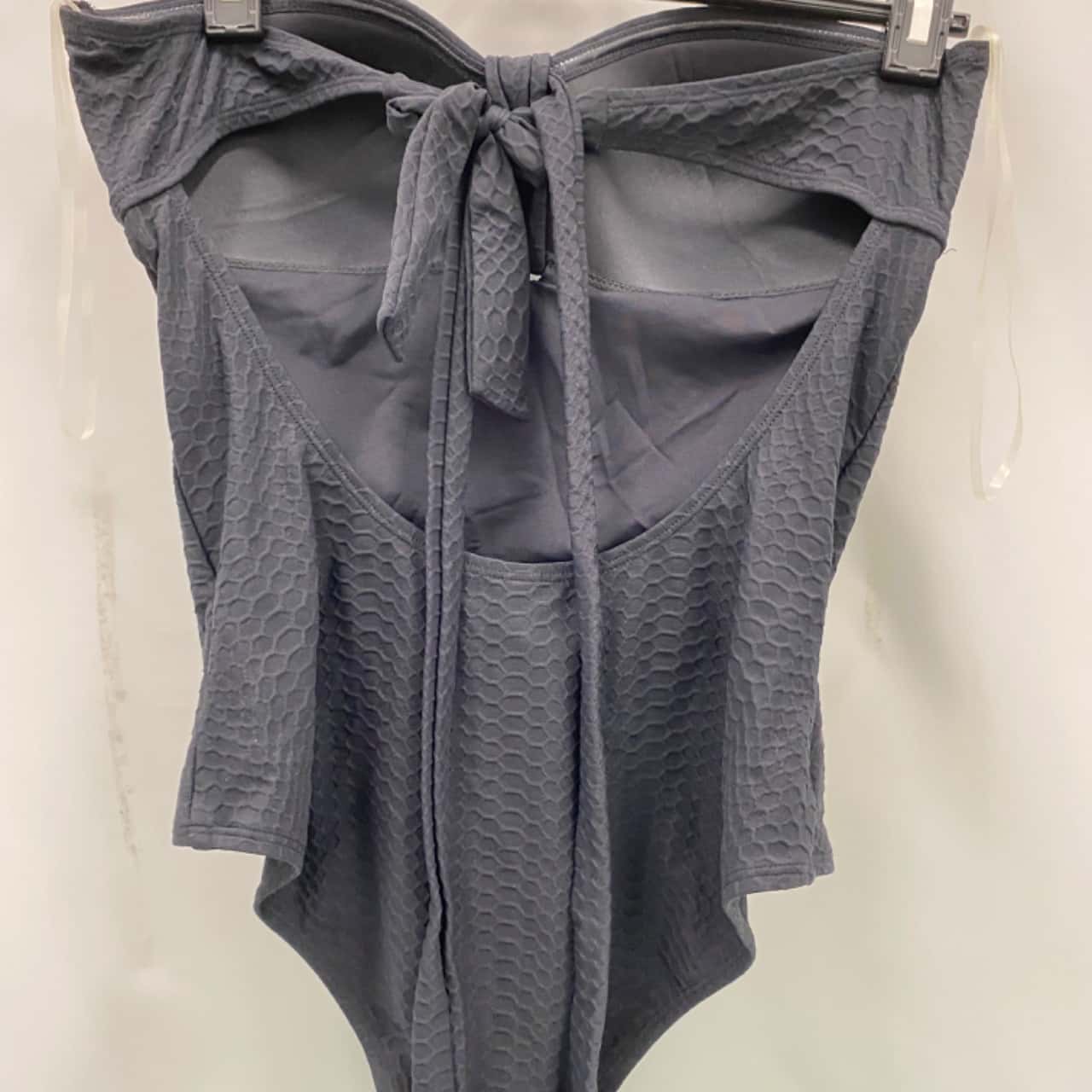 Blue Ruby Womens Size 12 Black One Piece Bandeau Bathers