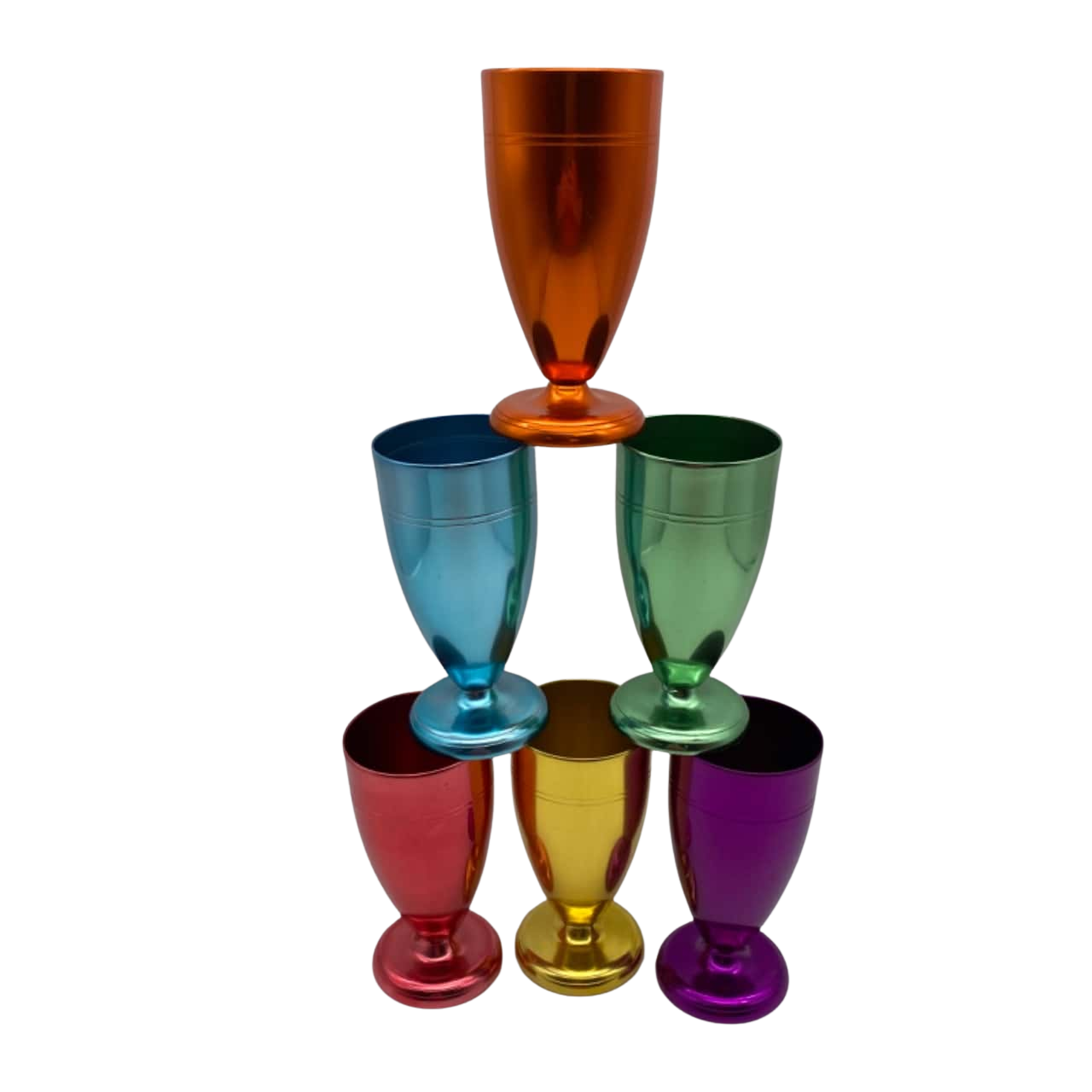 6x Vintage Anodised Goblets(s)