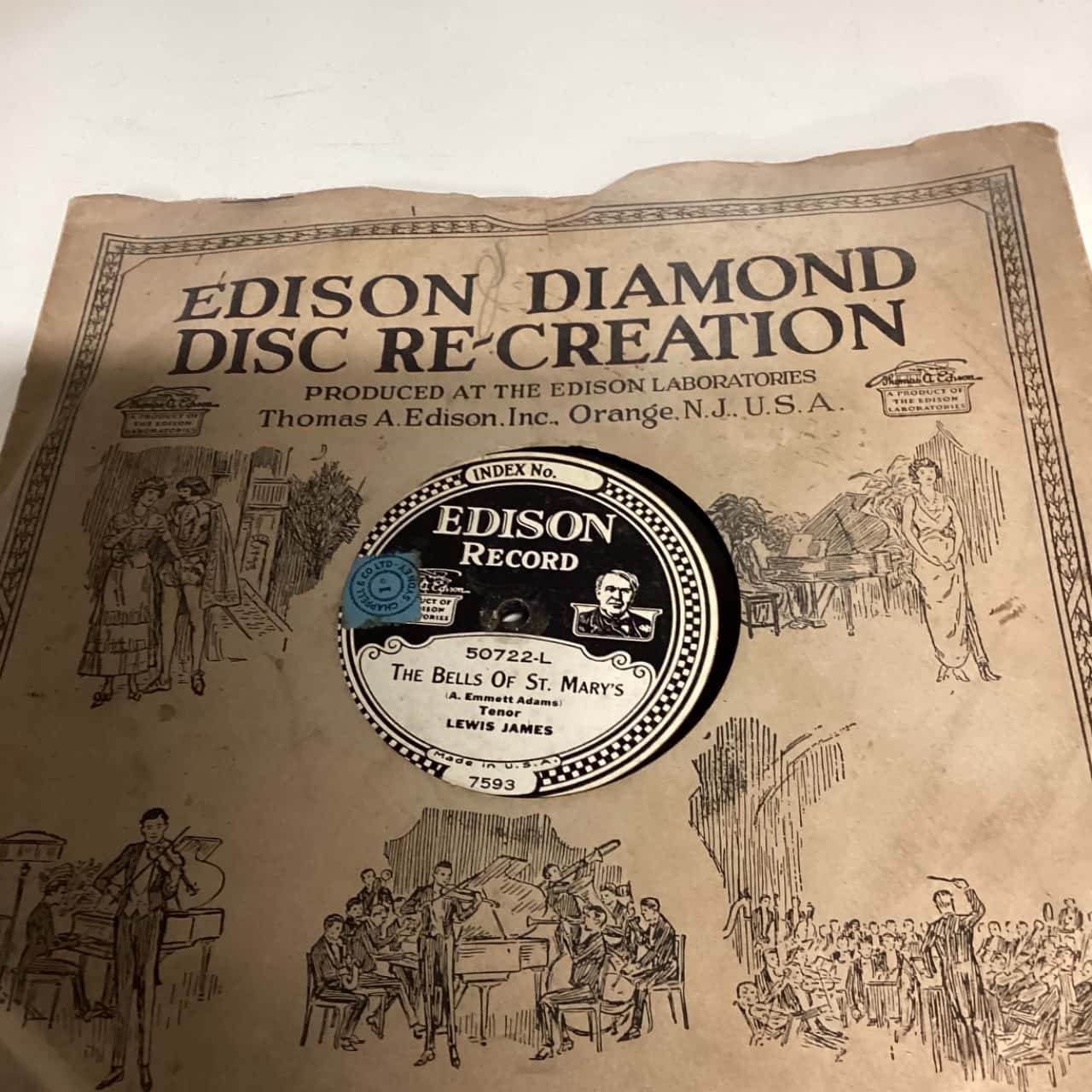 Edison Record Phonograph Record