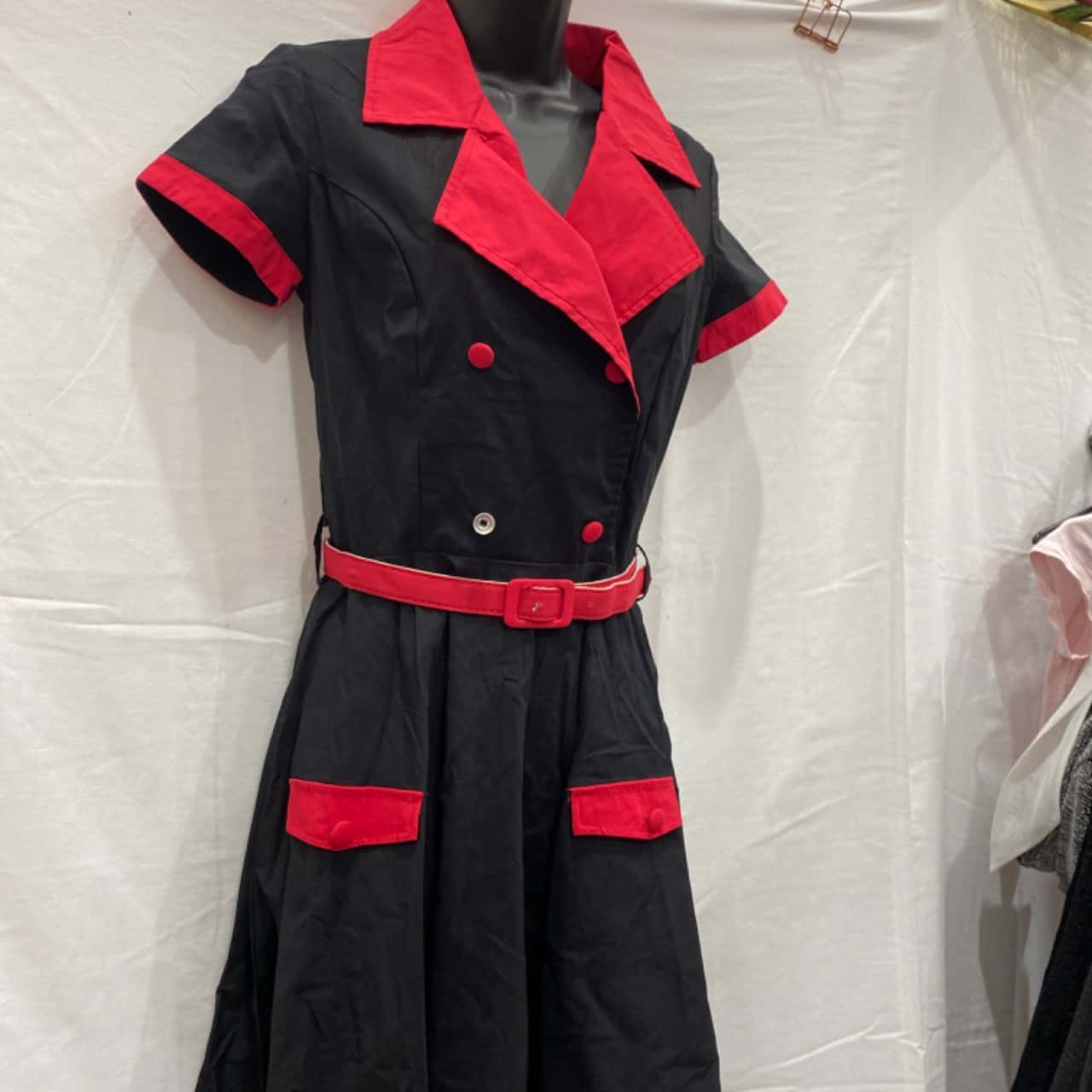 Hell Bunny Vixen Womens Size S Dress Black / Red (s)