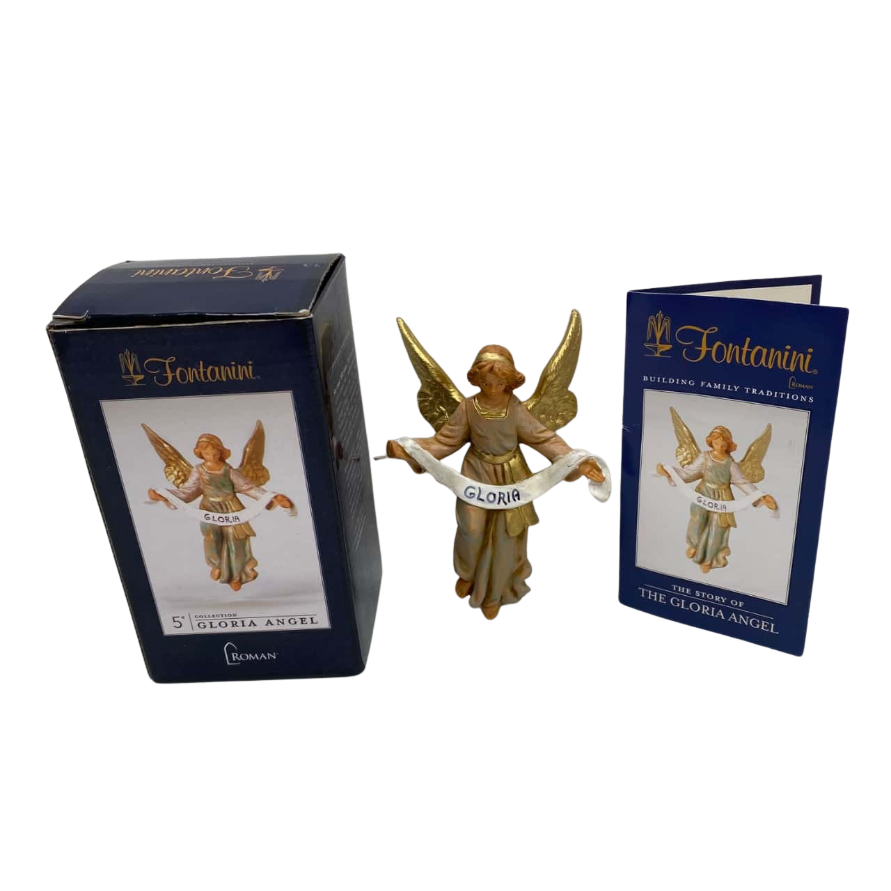 Fontanini 12 cm Collectable 2013 Ceramic Christmas Tree Gloria Angel ...