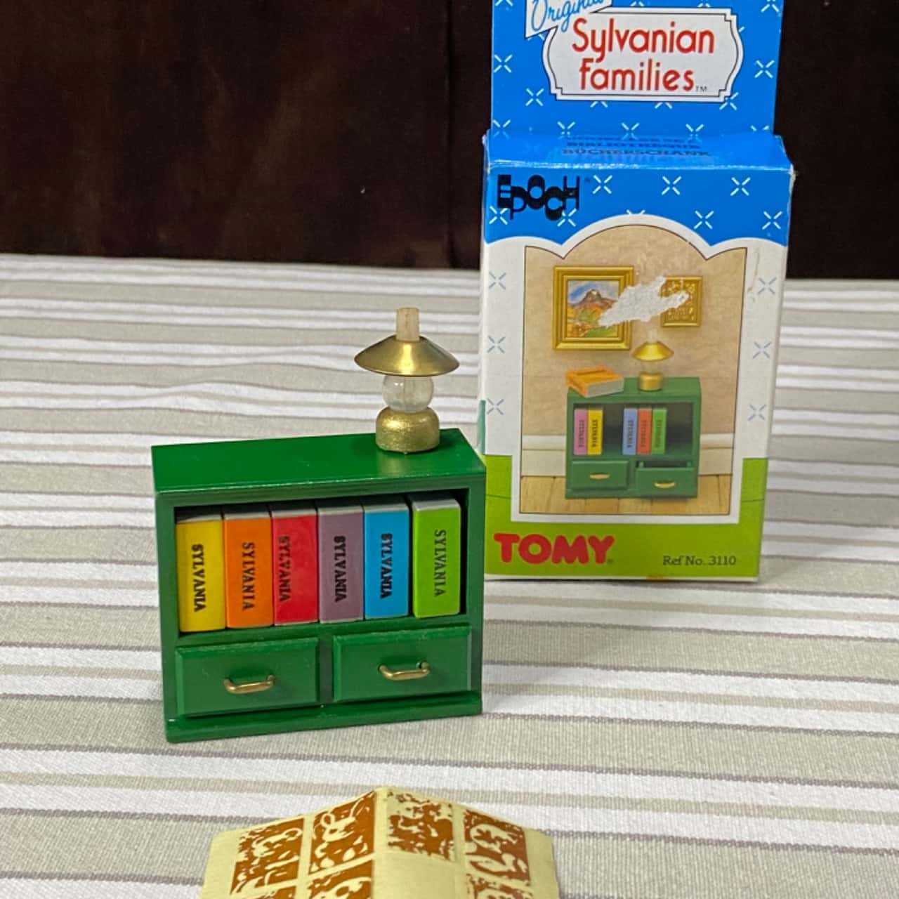 Vintage Sylvanian Families, Bookcase Set, Boxed, #3110