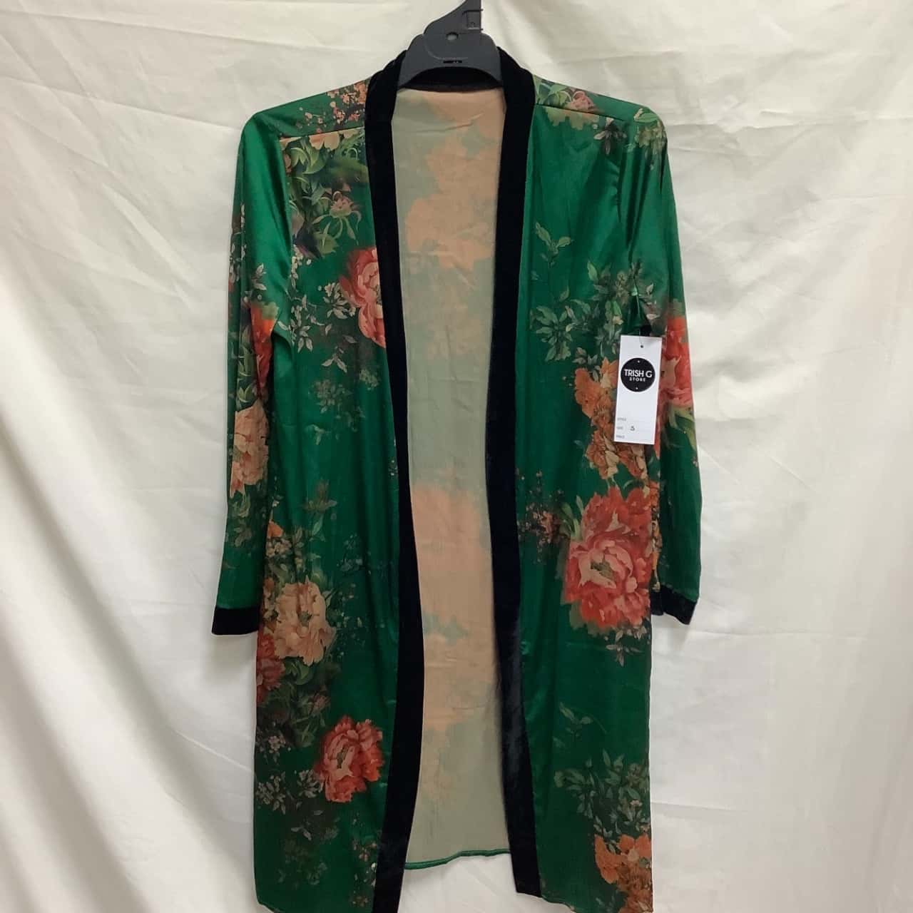 TRISH G Womens Size S Green Robe / Gown (s)