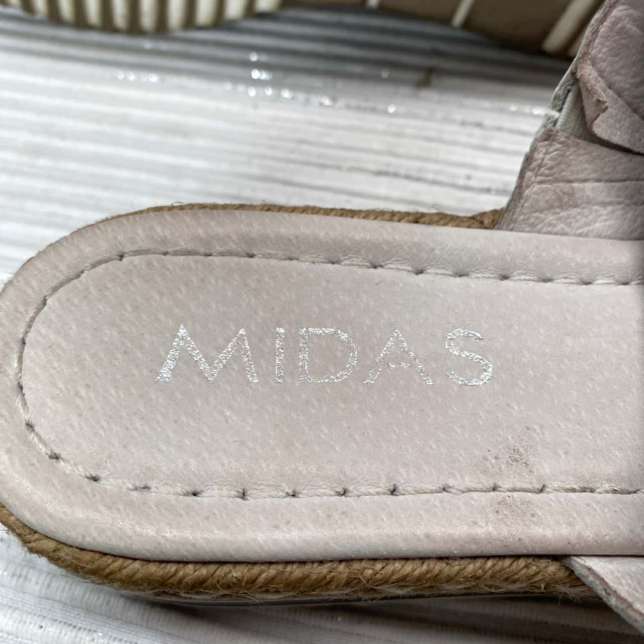 Women’s Midas Size 39 Black & White Sandals (s)