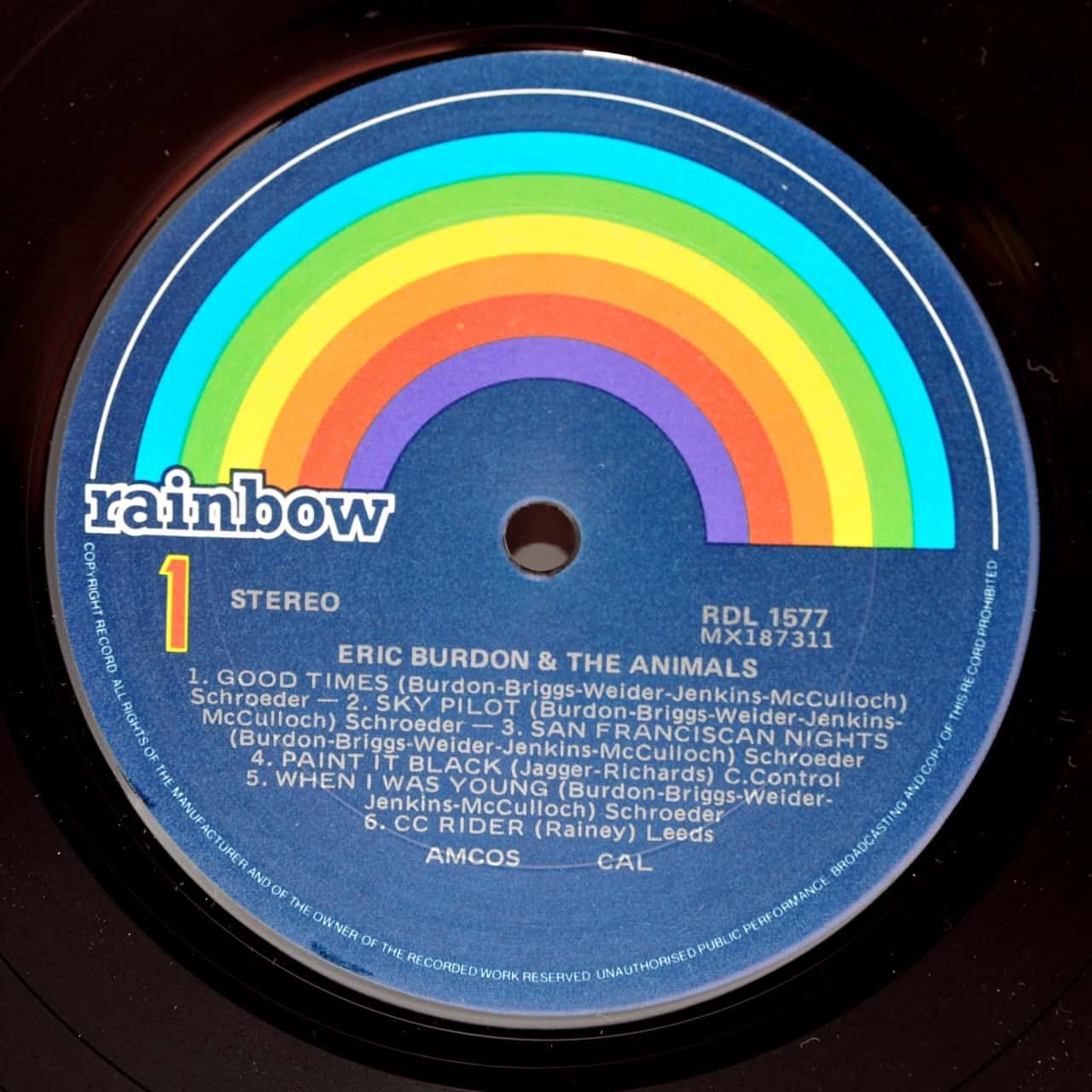 12" Vinyl Record - Eric Burdon & The Animals - Released 1978