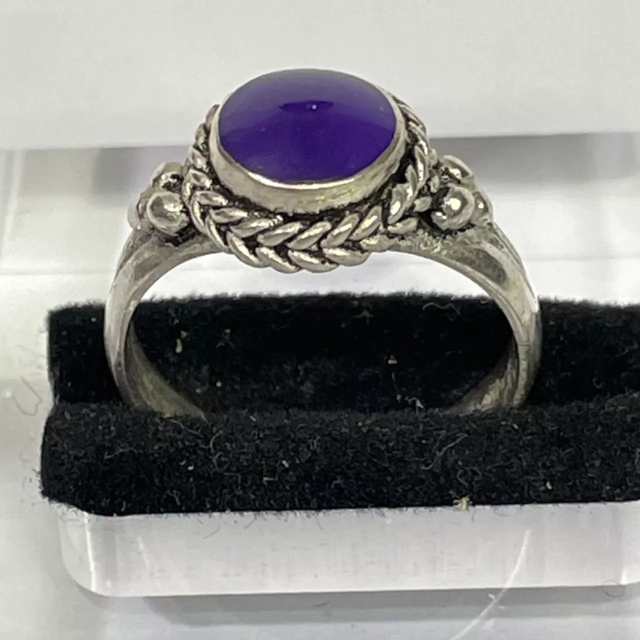 925 Marked Ring w/ Purple Stone - Used Very Good | Salvos Stores
