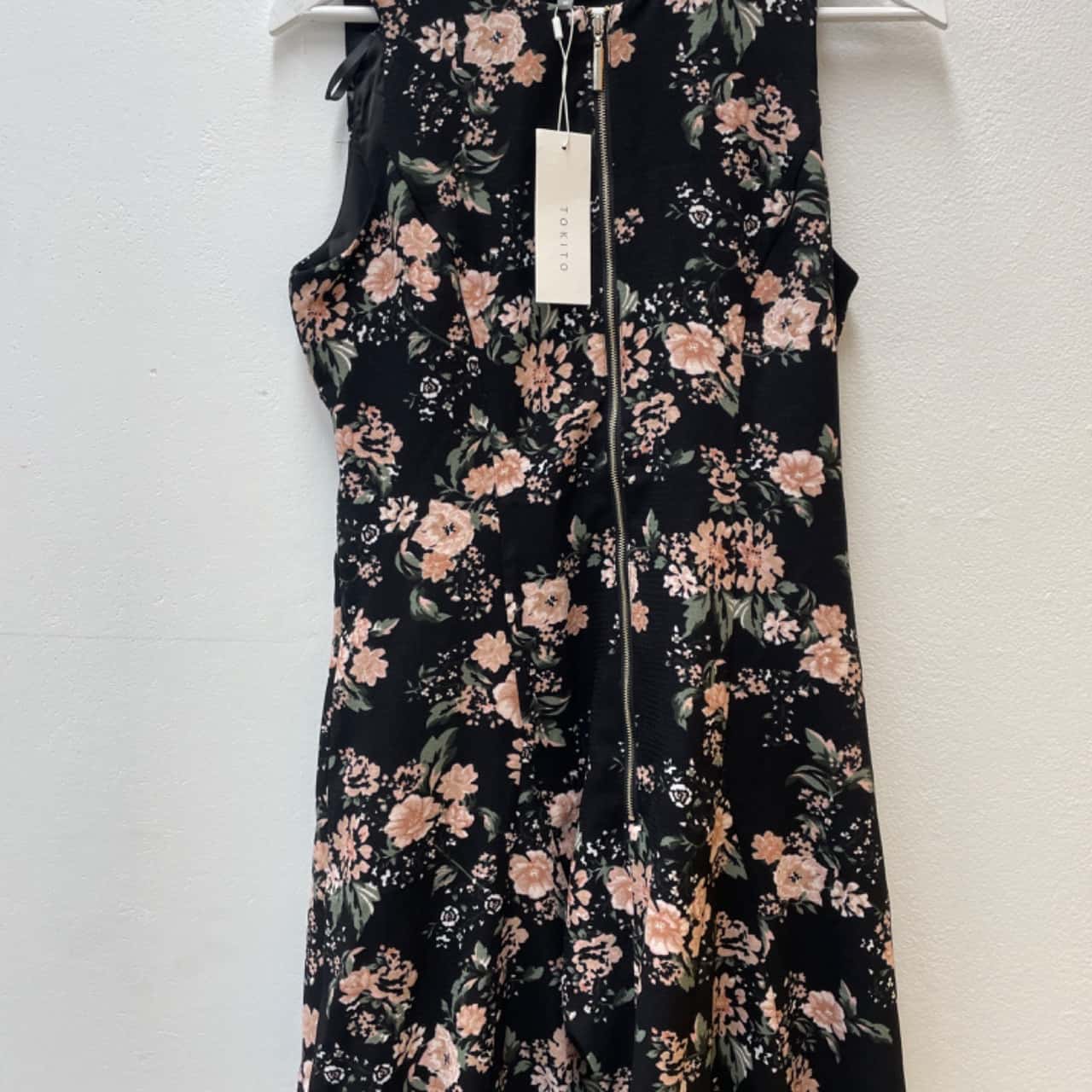 Tokito Womens Size 10 Black / Floral Dress