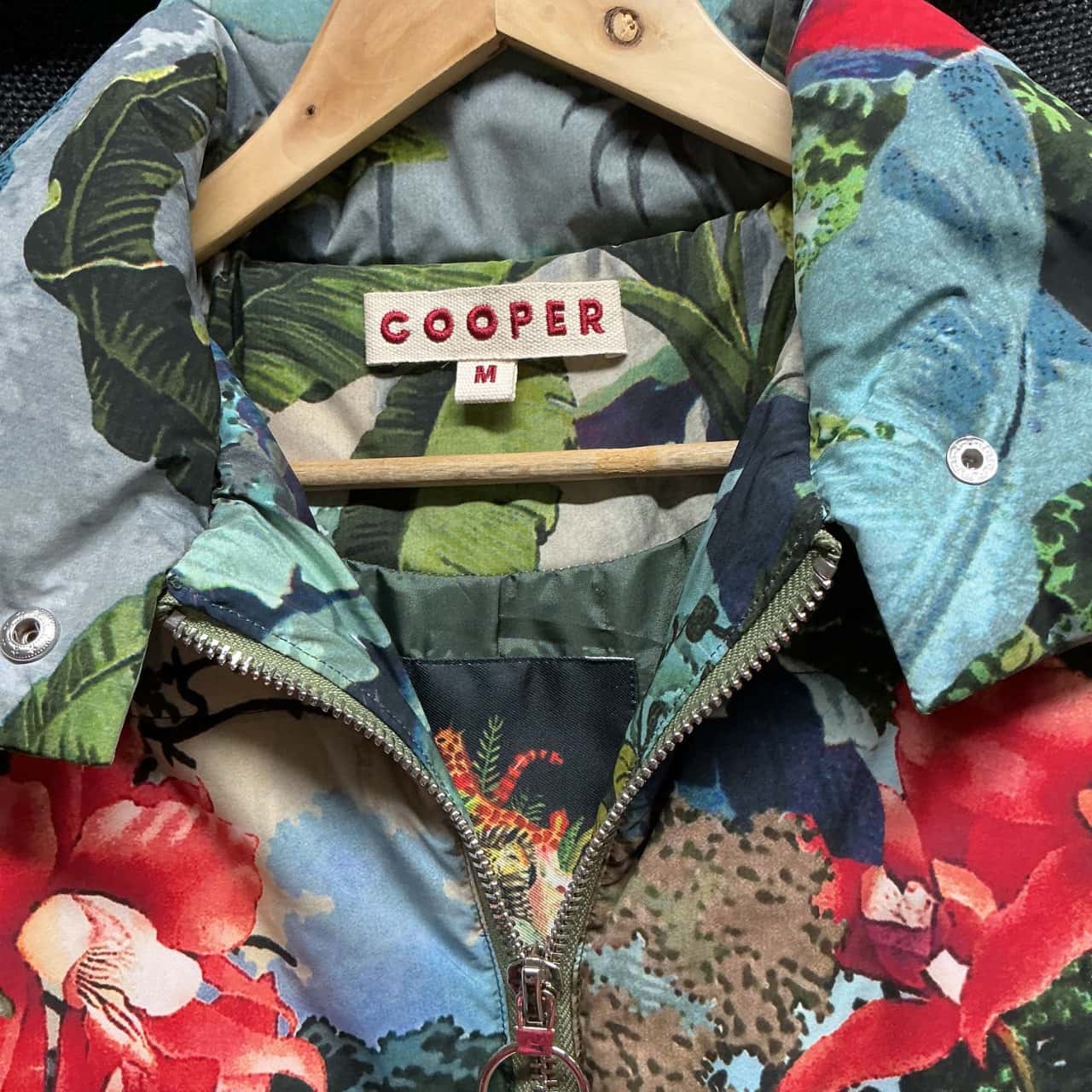 Cooper Puffer Jacket jungle floral print