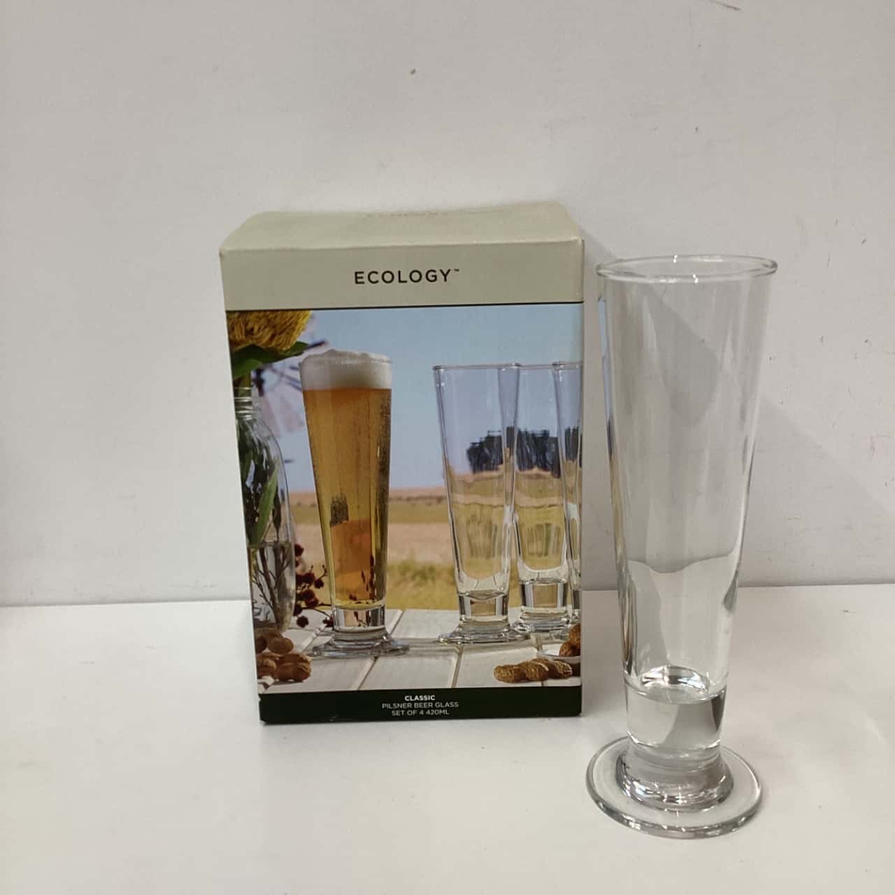 New - Ecology Classic Pilsner Beer Glass Set of 4 420ML(s) - New ...
