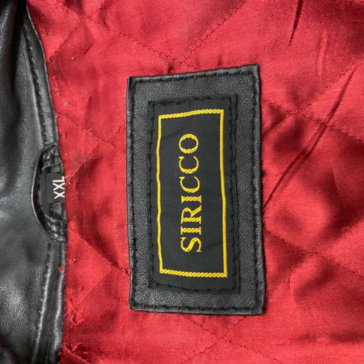 Siricco Mens Size XXL Real Leather Jacket Black / Brown (s)