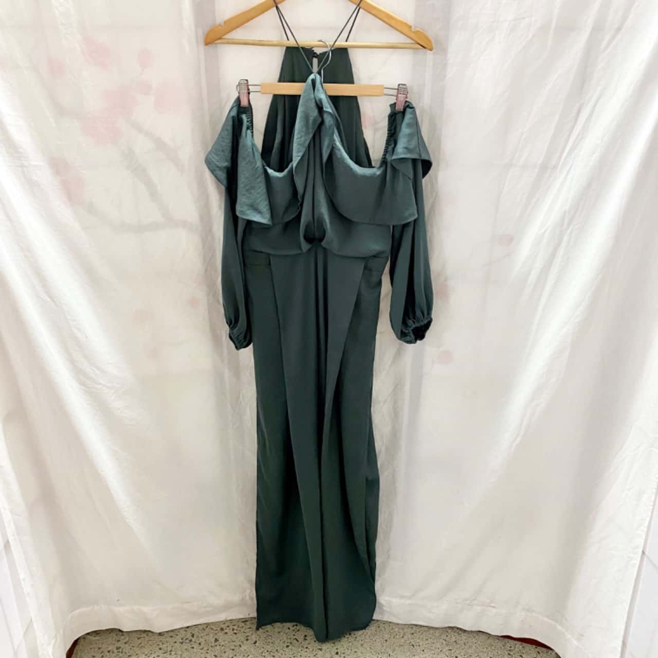 Sheike Womens Pantsuit Long Sleeve Size 12 Green