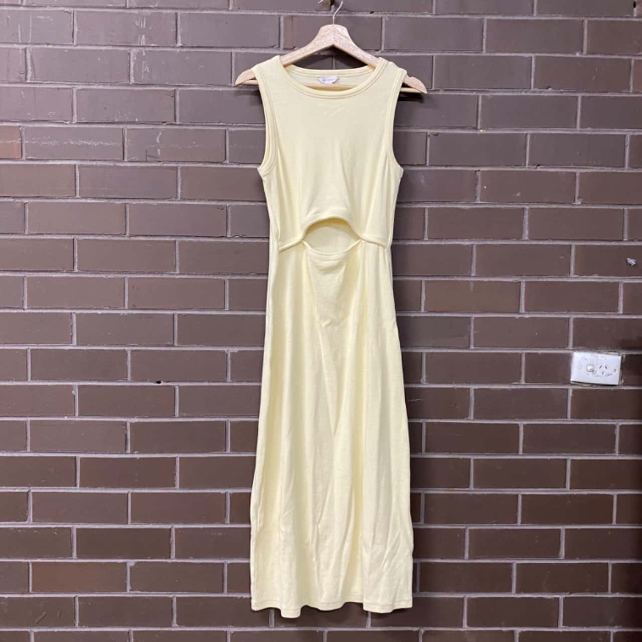 Elka Collective Womens Size 12 ALIA Dress Maxi Butter Yellow (s)