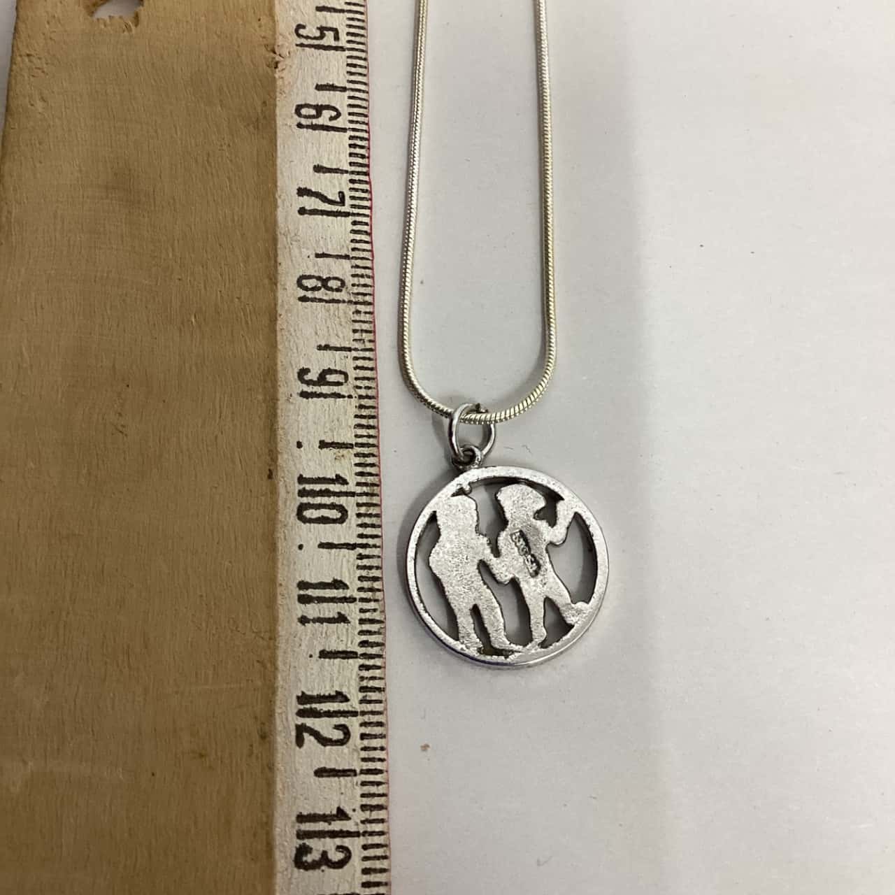 Womens Pendant Sterling Silver Gemini Twins (Stamped STG SIL) on Silver ...