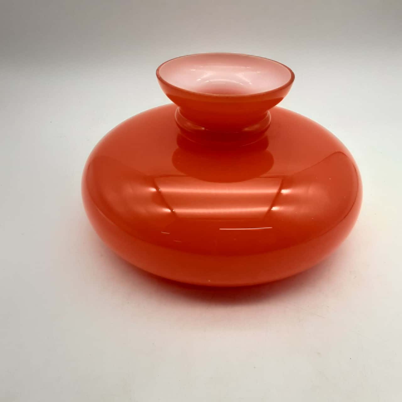 Vintage Mid Century Retro Glass Orange Lamp/Light Shade