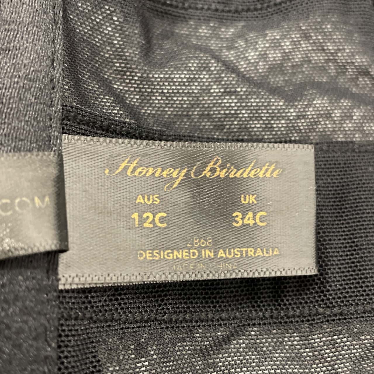 Honey Birdette Womens Underwear Size 12 Black (s)