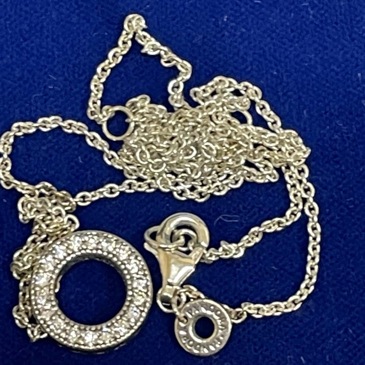 Pandora Women's Sterling Silver (S 925) Sparkle Pendent and Chain