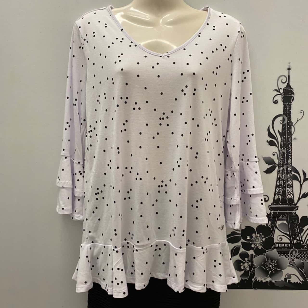 Womens W.LANE Black and White Polka Dot Blouse(s) - New With Tags ...