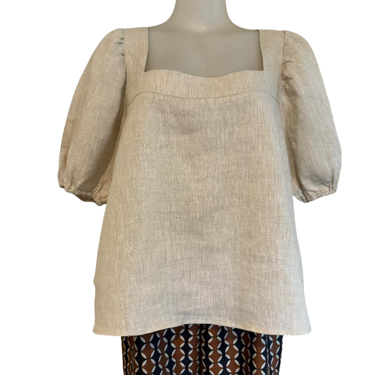 Dissh Square Neck Linen Top. Size 14 (s)