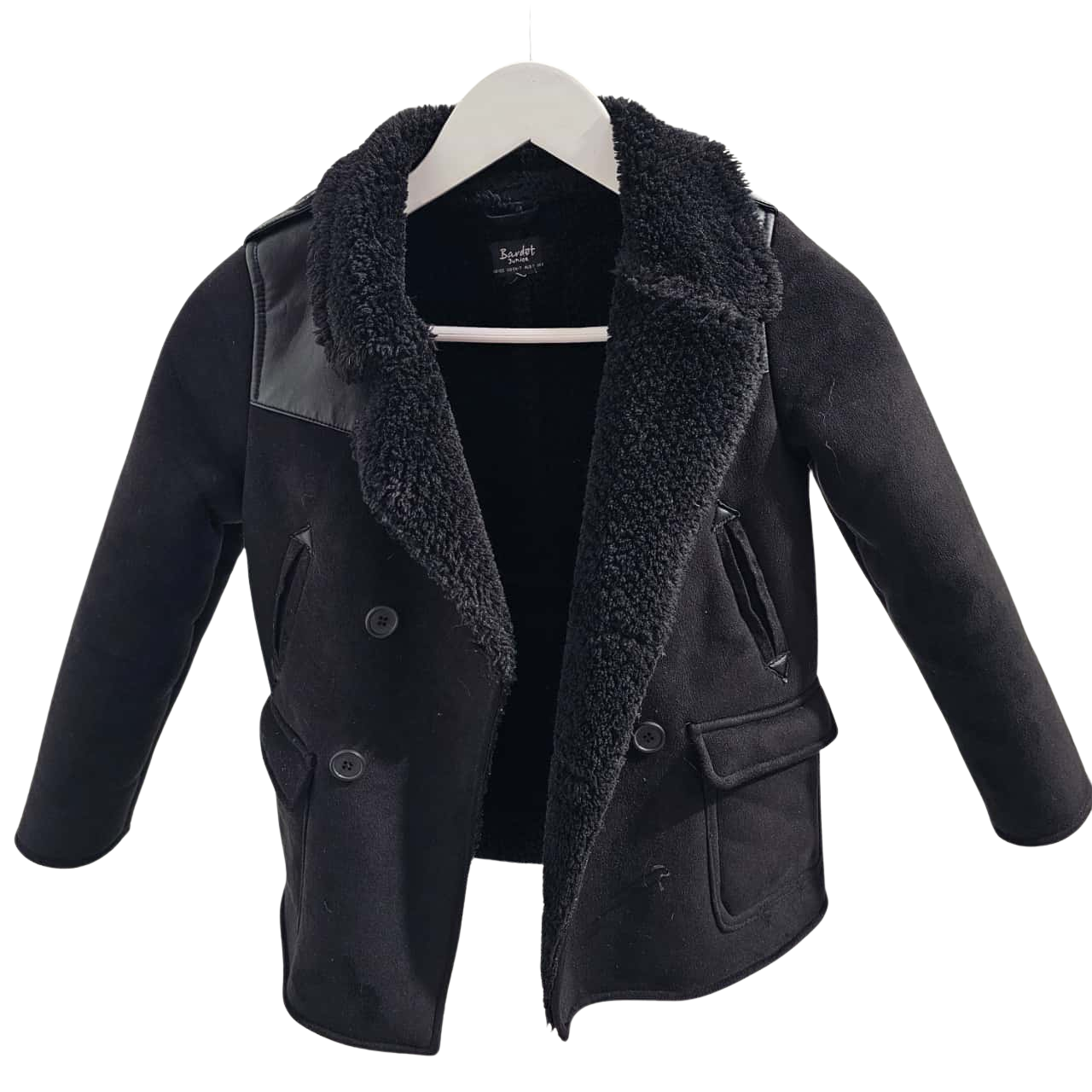 Bardot Junior Kids Size 7 Black Faux Suede Jacket/Coat(s) - Used Good ...