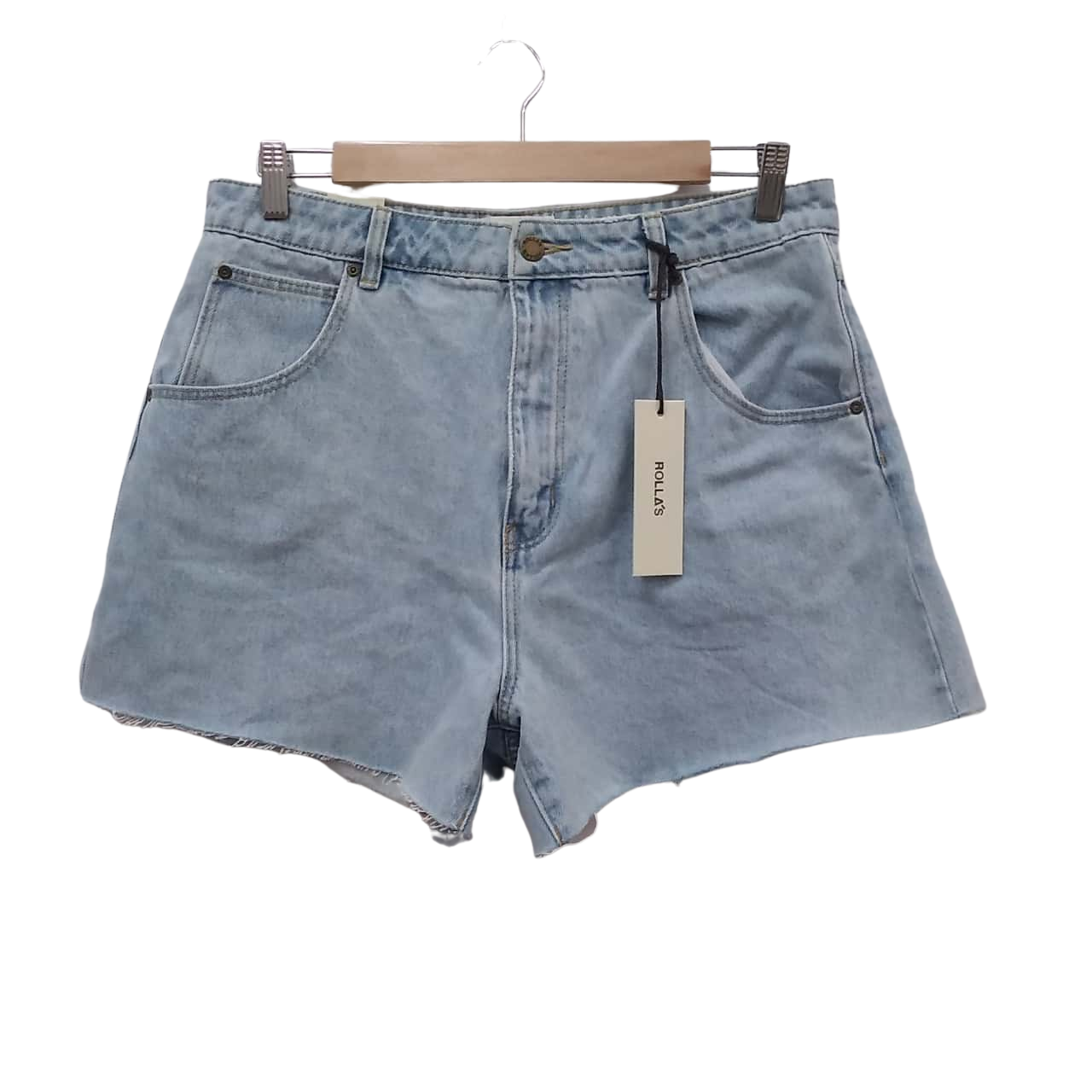 RRP $99 ROLLA'S Womens 32 Blue Denim Mirage Shorts (04, 374)(s)