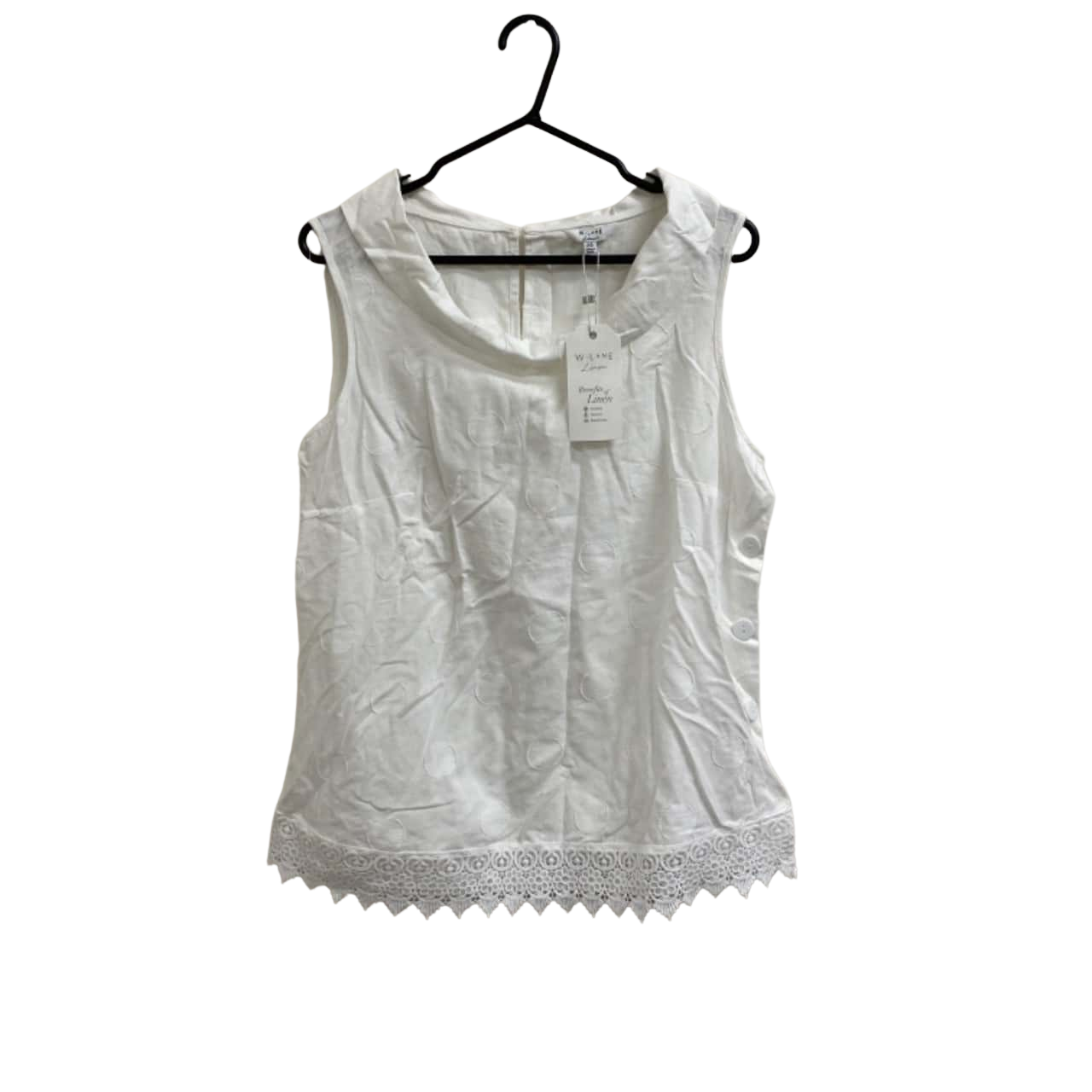 W.Lane Womens Size 20 White Jacquard lace top(s)
