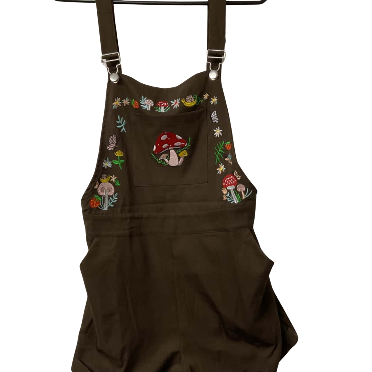 Womens romwe Size L Brown / mushroom Pattern overalls. As new(s)