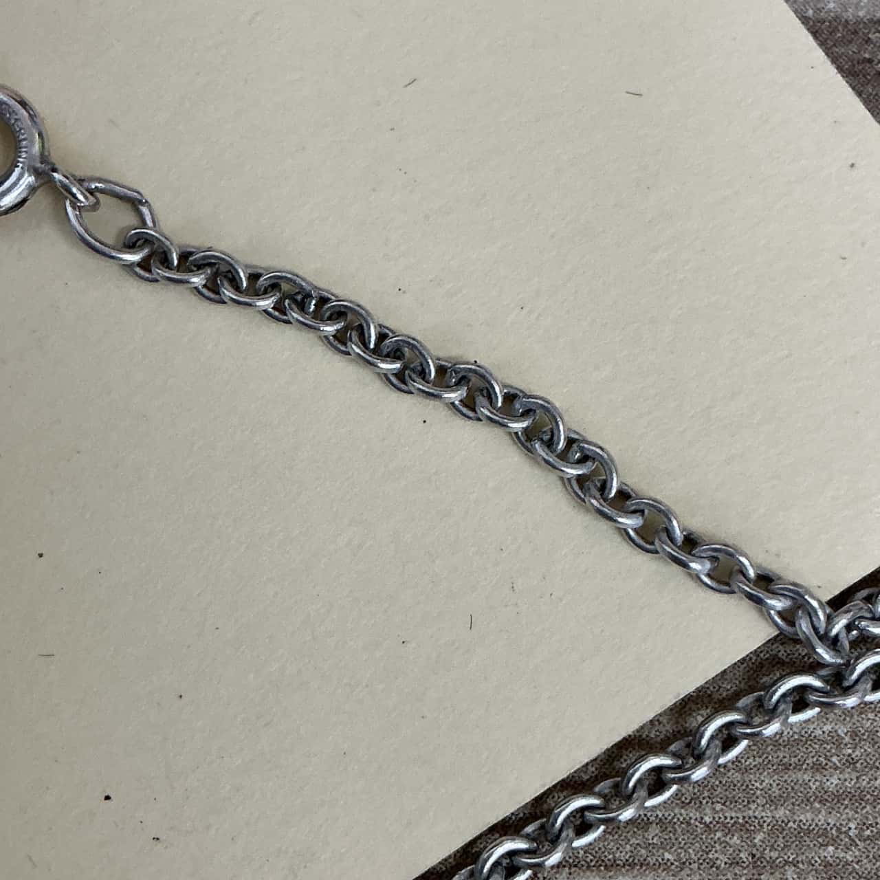 Unisex Fine Silver 99.9 Dog Tag Pendant on sterling silver chain