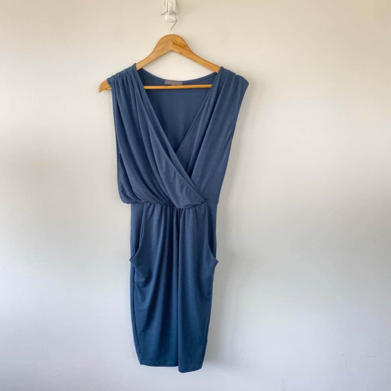 Sheike Blue Pocket Sleeveless Mini Dress Size 10 / M