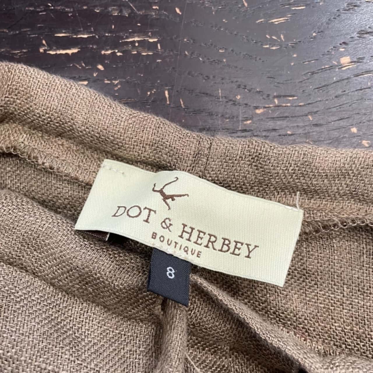 Dot & Herbey Brown Linen Lounge Pant Size 8(s)