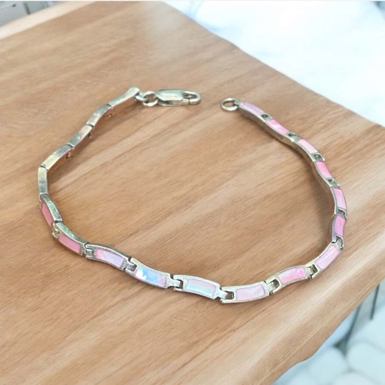 925 pink shell bracelet (s)