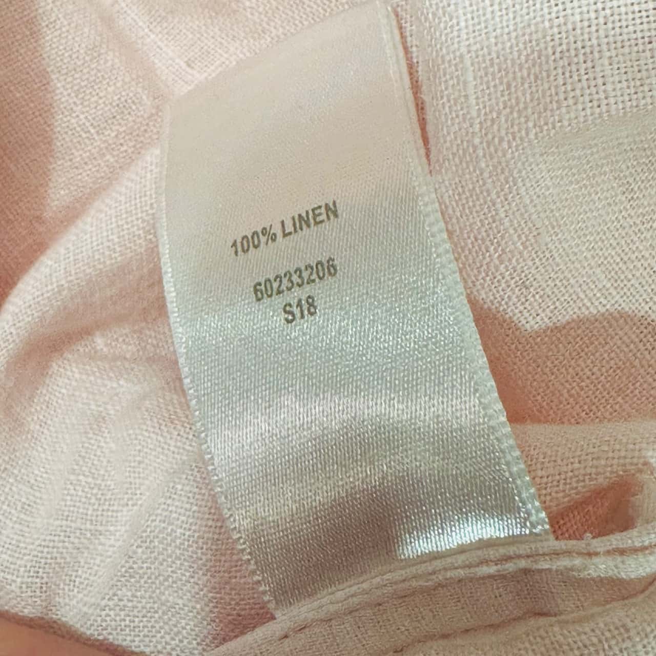 WITCHERY Size 6 Sleeveless Linen Top Pink