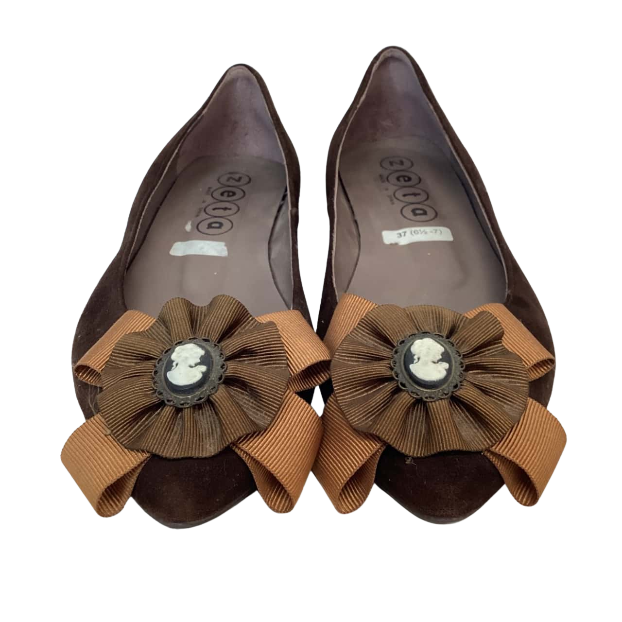 Zeta Womens Size 37 Brown Flatss