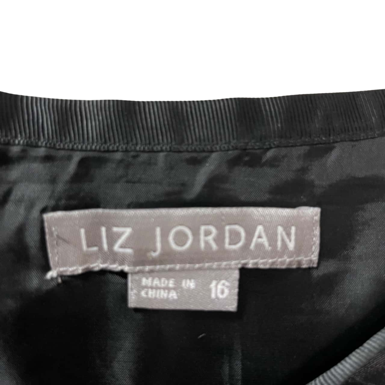 Liz Jordan Womens Size 16 Knee Length Black (s)