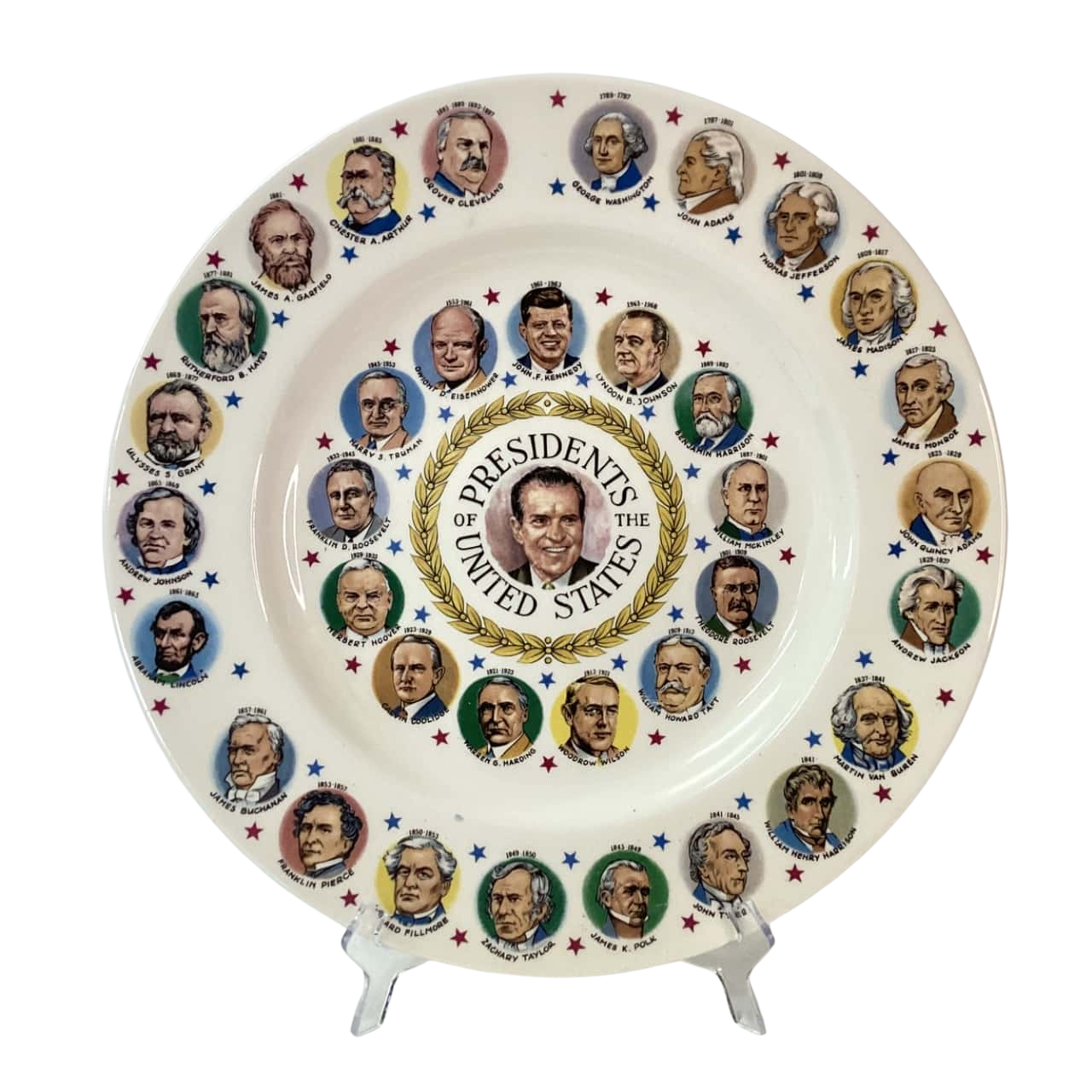 President of The United States collector plate featuring Richard Nixon