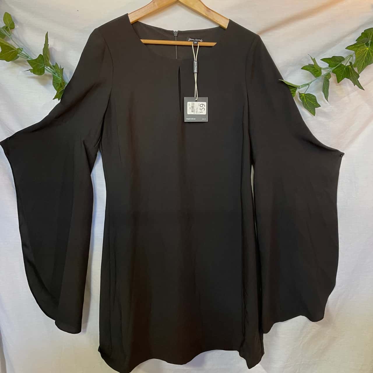 Target Yours Sincerely Womens Long Sleeve Dress Black Size 10(s)