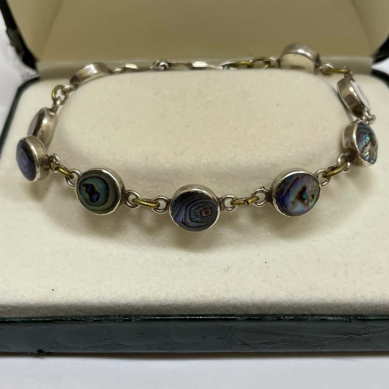 Women's Vintage Silver (925) Paua Shell Bracelet