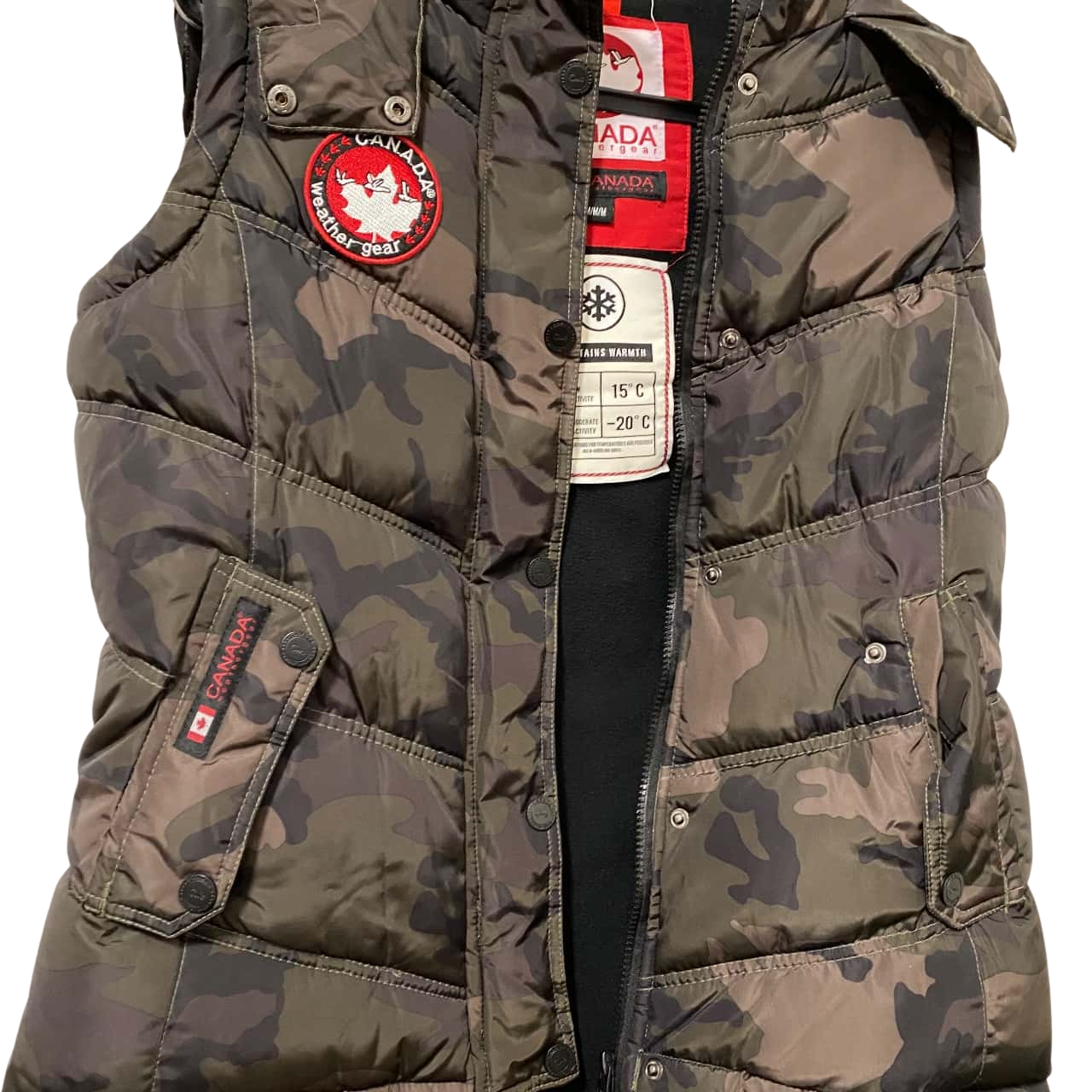 Unisex Vest Canadian weathergear Camouflage