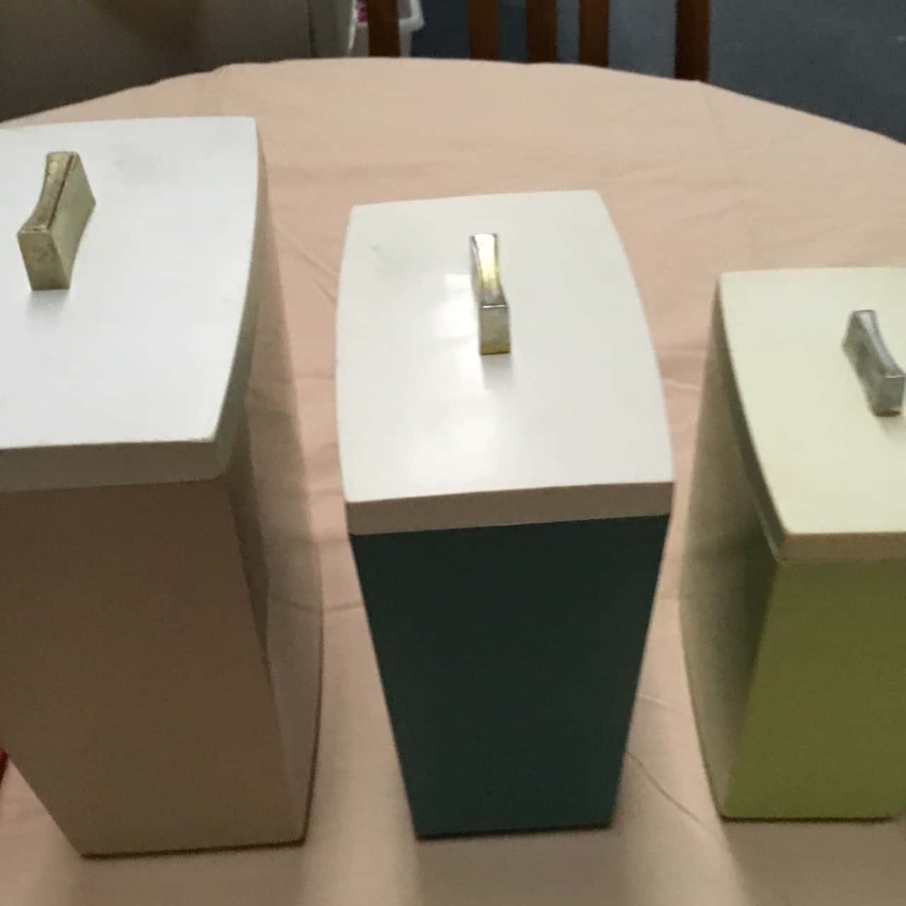 Retro Capri Australia Set Of 4 Coloured Kitchen Canisters In Great ...