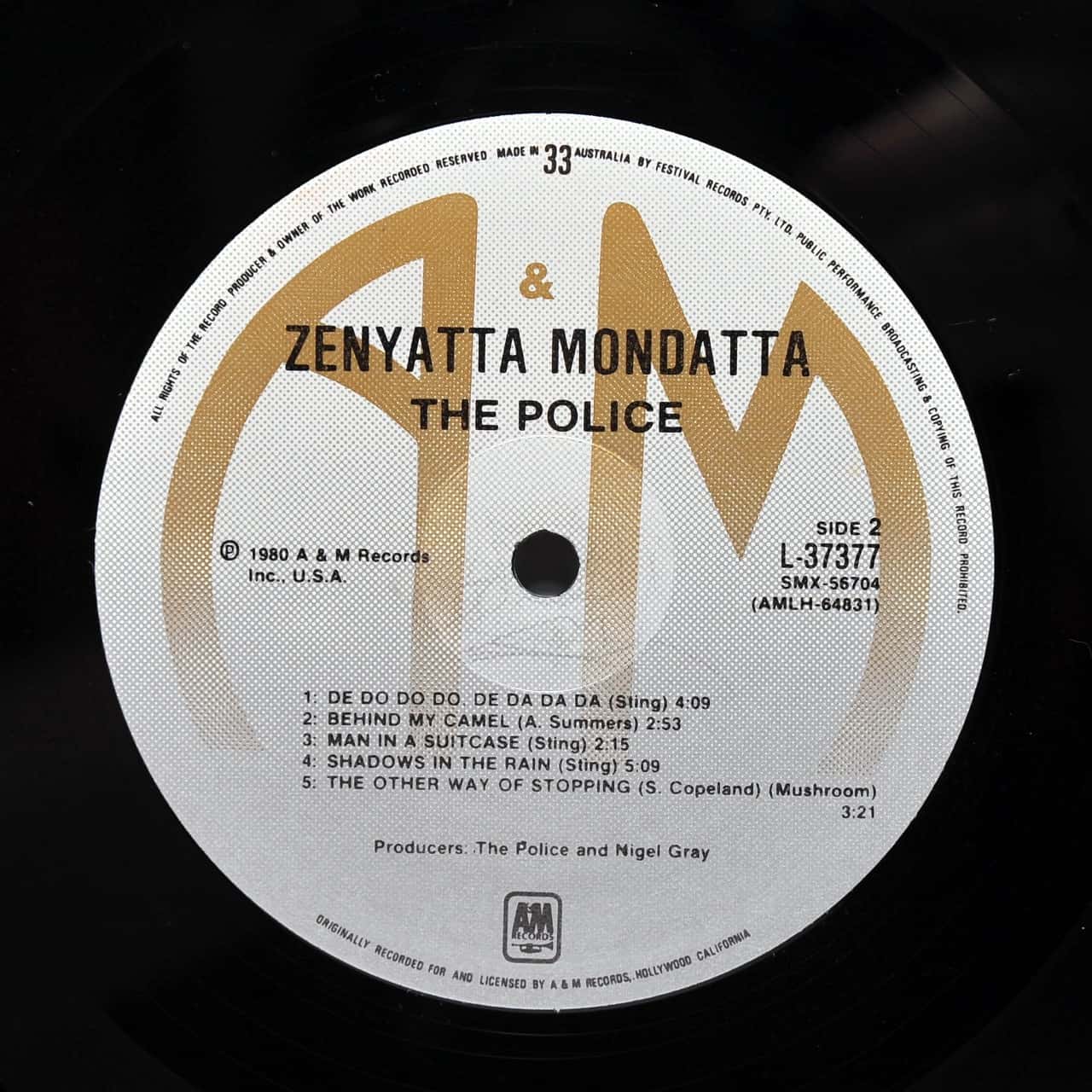 12" Vinyl Record - The Police - Zenyatta Mondatta - Released 1980 ...