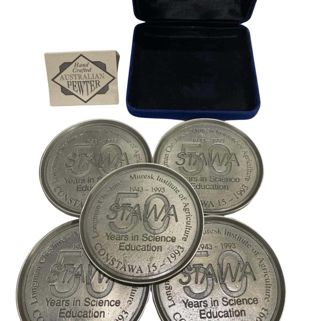 Pewter coaster “50 years Stawa”