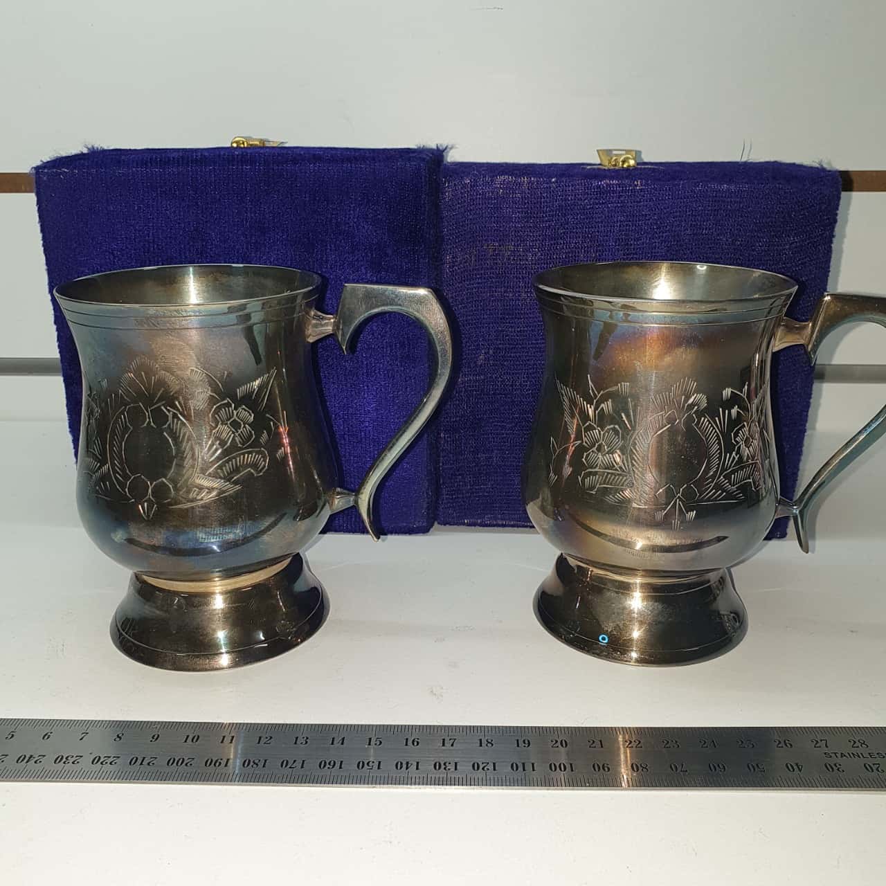 2x Silver Goblet Mugs(s)