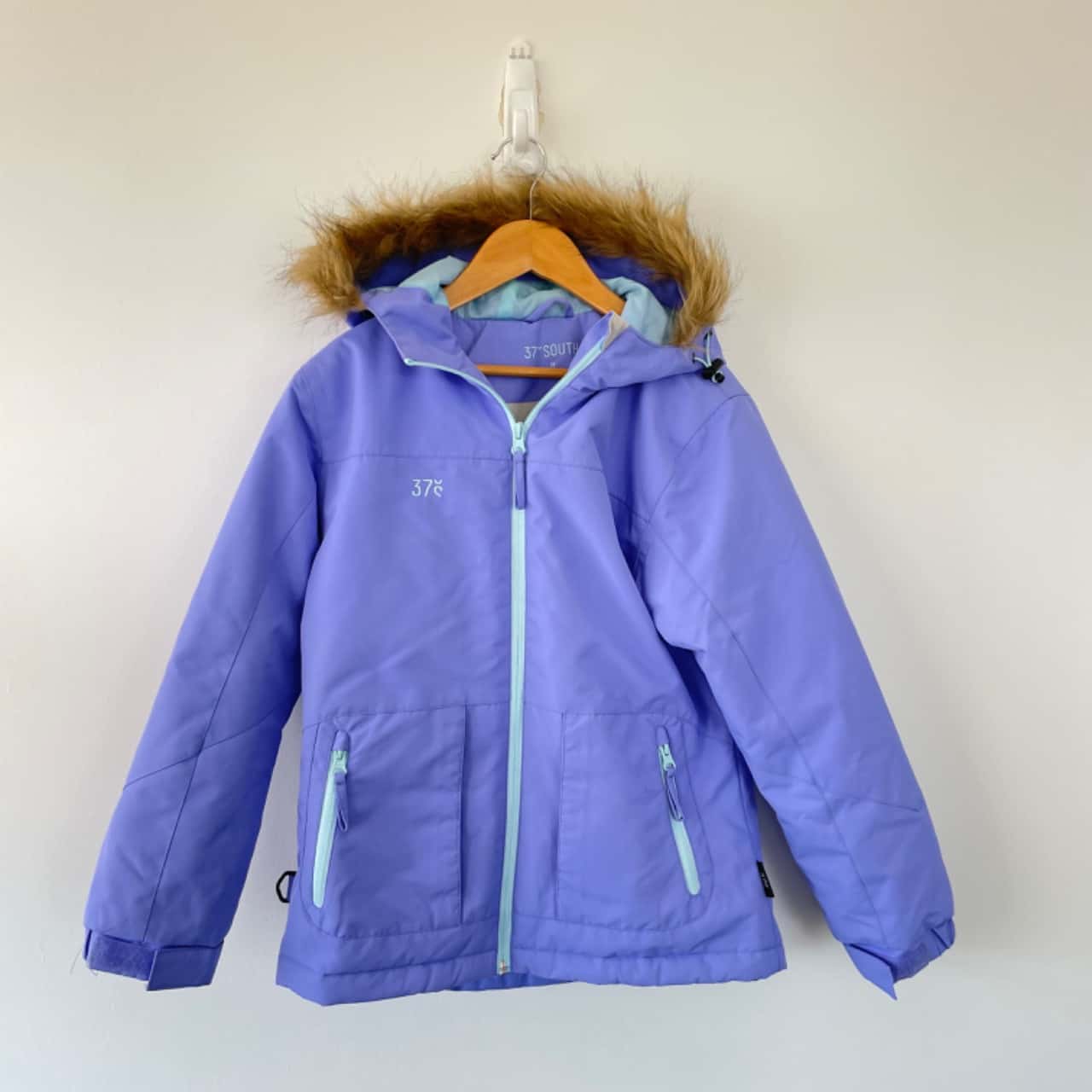 37° South Girls Purple Waterproof Breathable Winter Jacket Size Kids 10