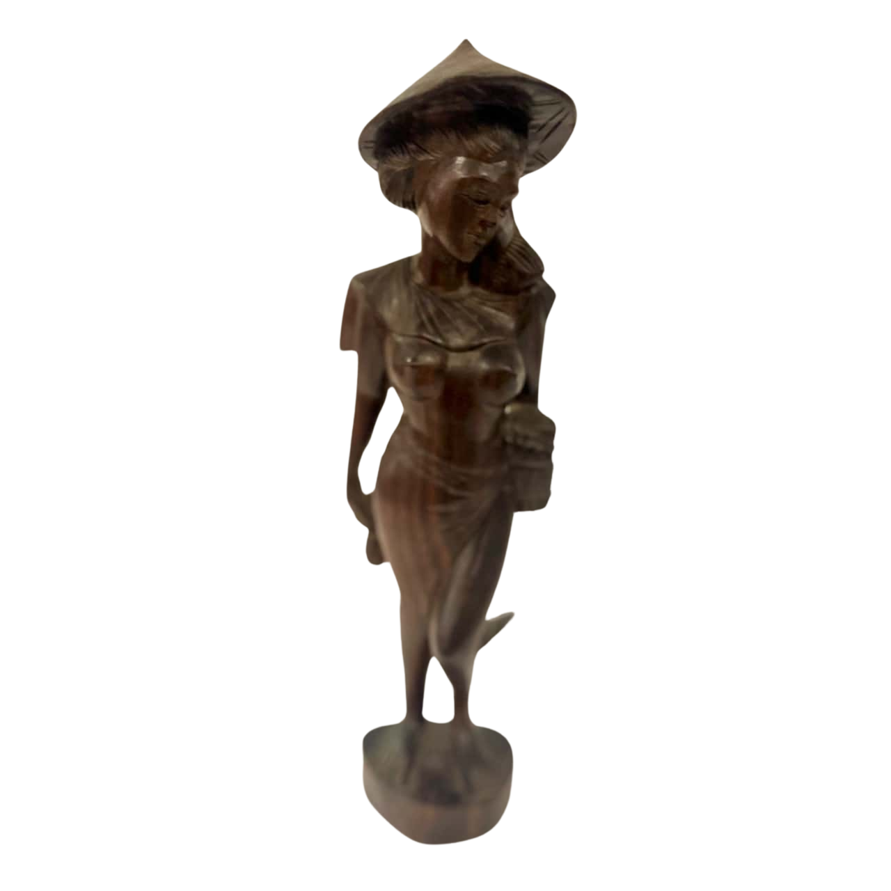 Handcrafted wooden lady 31cm tall