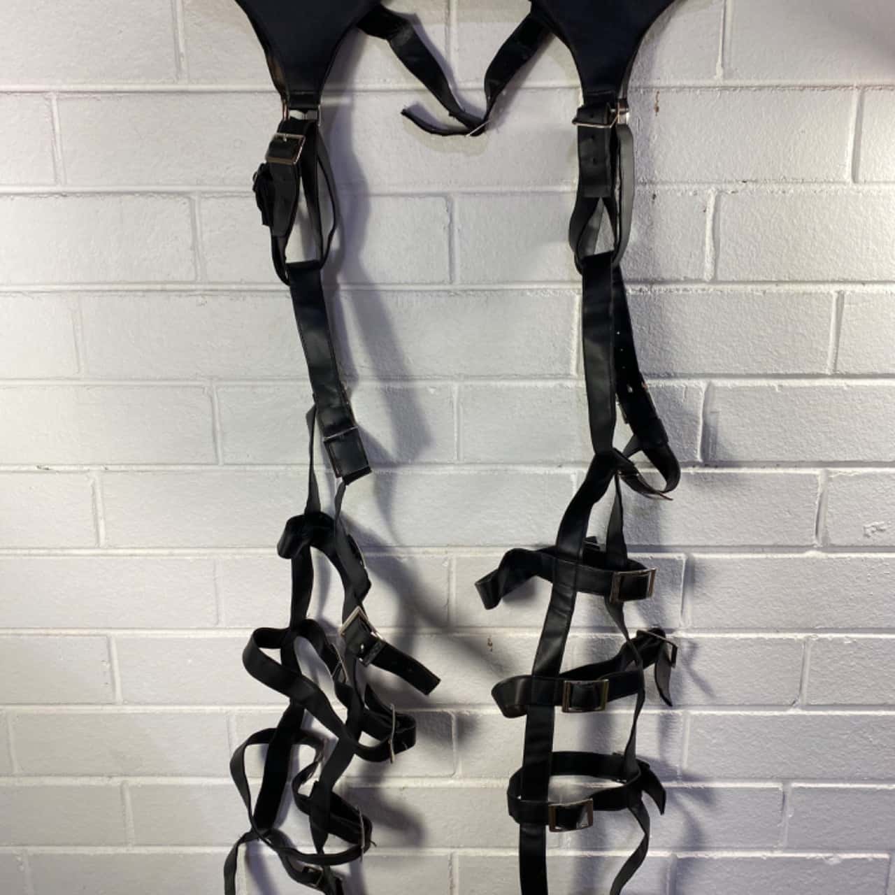 Costume Unisex PU Legs Harness Black (s)